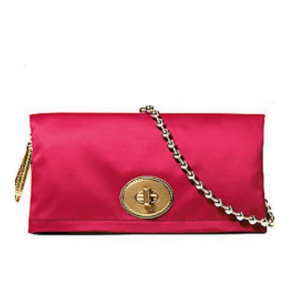 Coach | Bags | Nwt Coach Amanda Satin Foldover Flap Clutch Purse Bag ...
